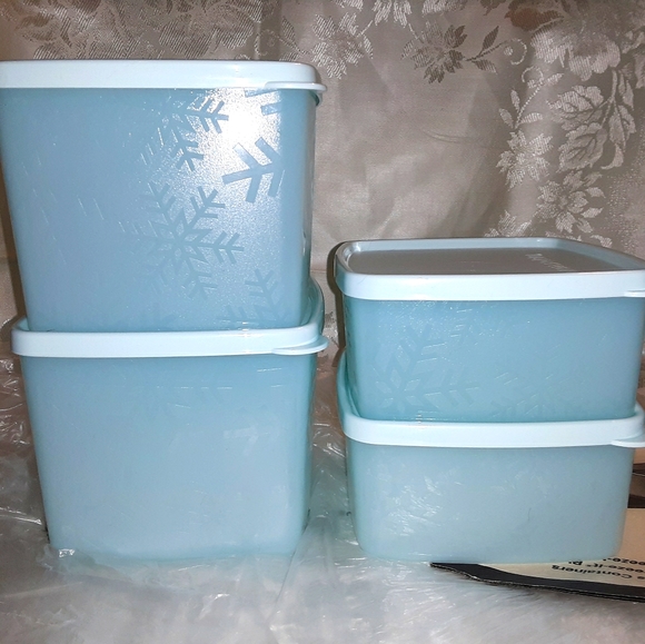 Tupperware | Kitchen | Tupperware Freezeit Plus Square Containers ...